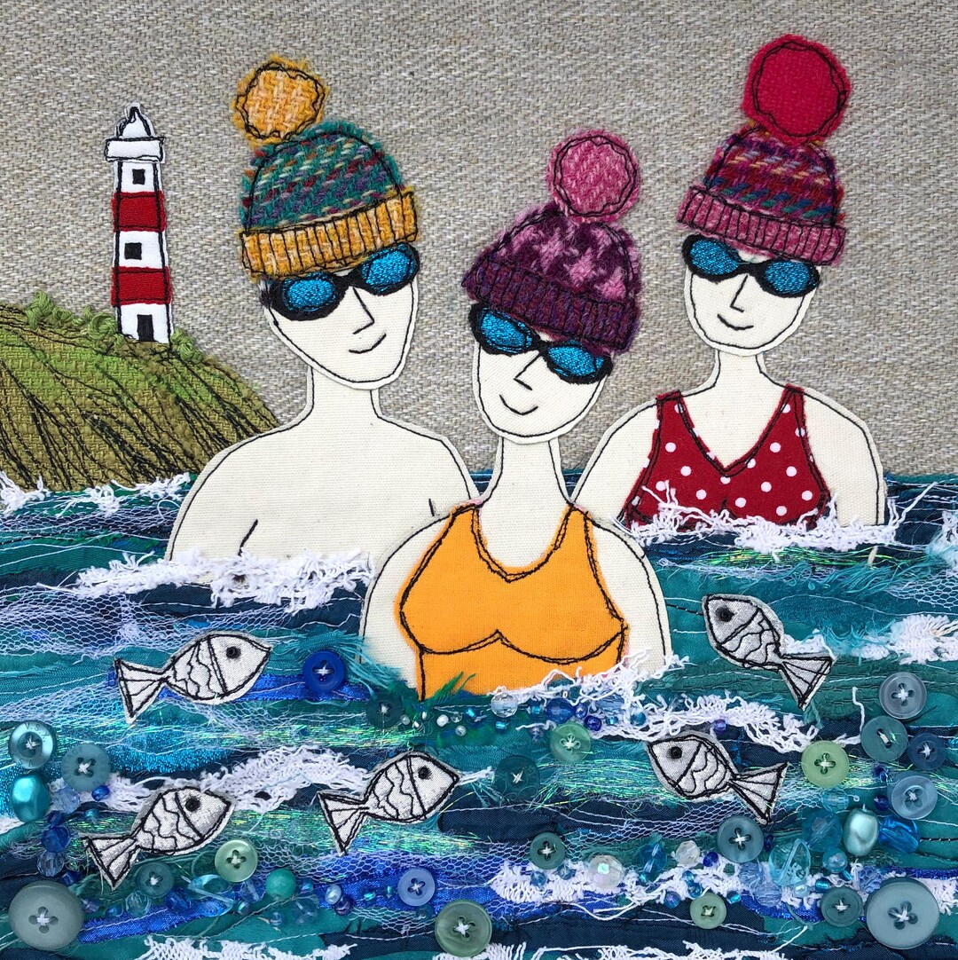 WILD SWIMMERS PRINT Wild Swimmer Gift Swim Art 'chillin' With the ...