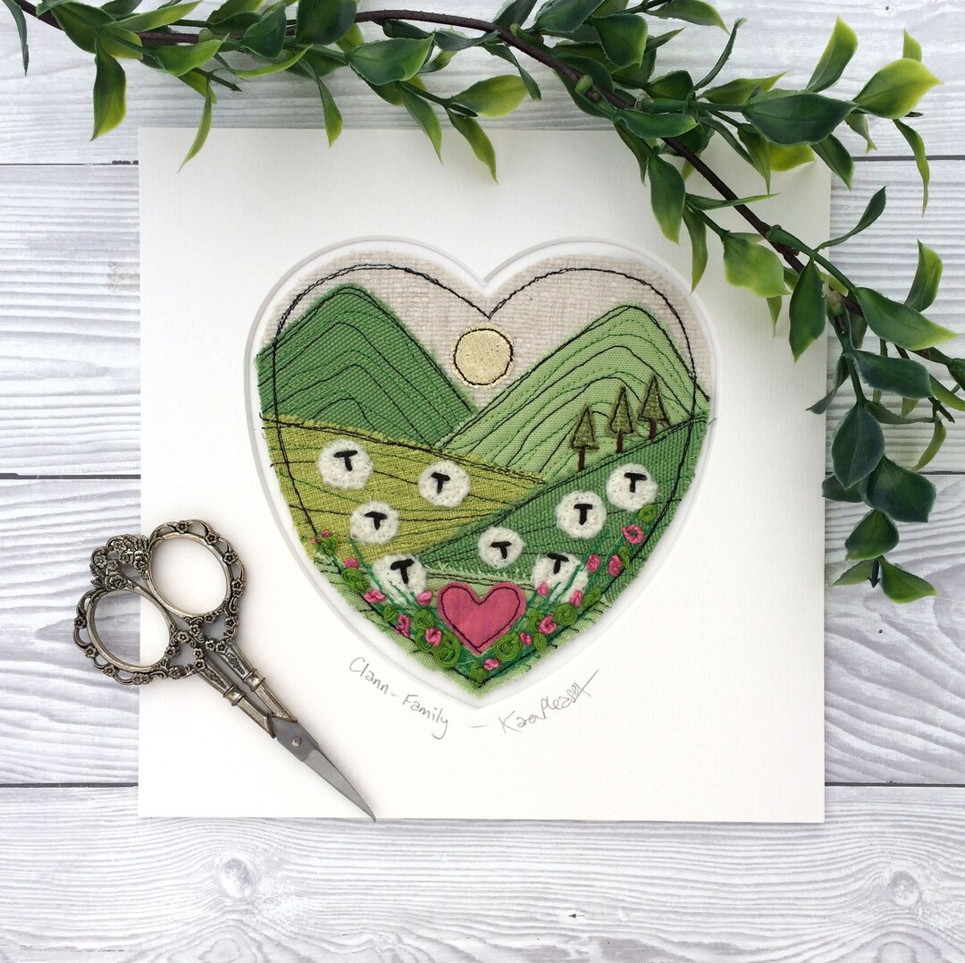 CLANN FAMILY ART. Irish Christmas Gift Family Art Irish Textile Art ...