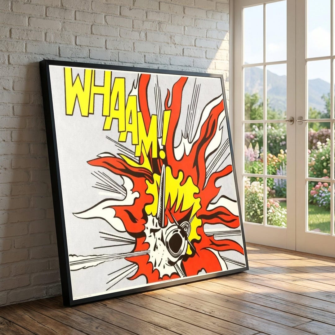 WHAAM! Pop Art Explosion Canvas, Comic Book Style Wall Art, Retro ...