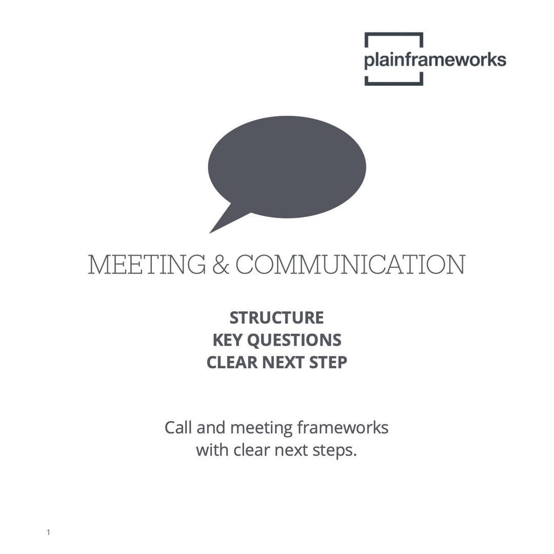 30-minute Client Call Framework | PDF Template | Meeting Structure ...