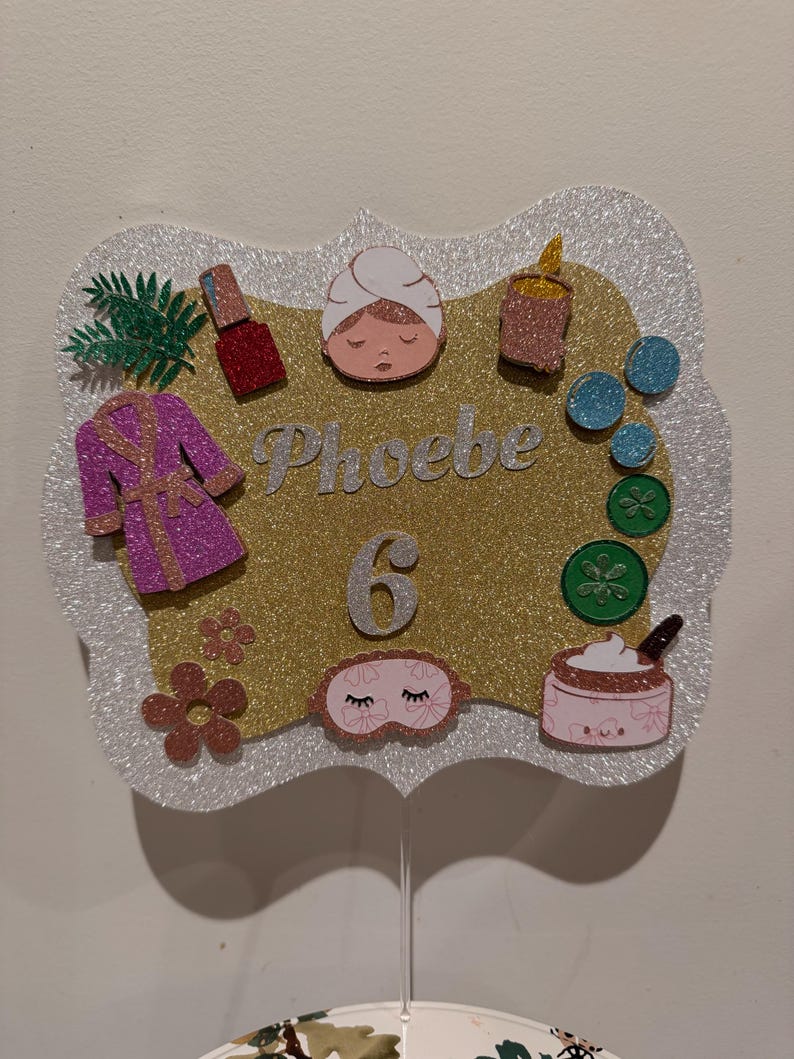 Spa Themed Cake Topper - Etsy