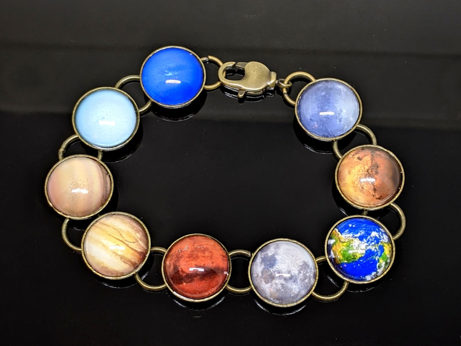 Solar System Bracelet Brass Planet Bracelet Planet Jewelry | Etsy