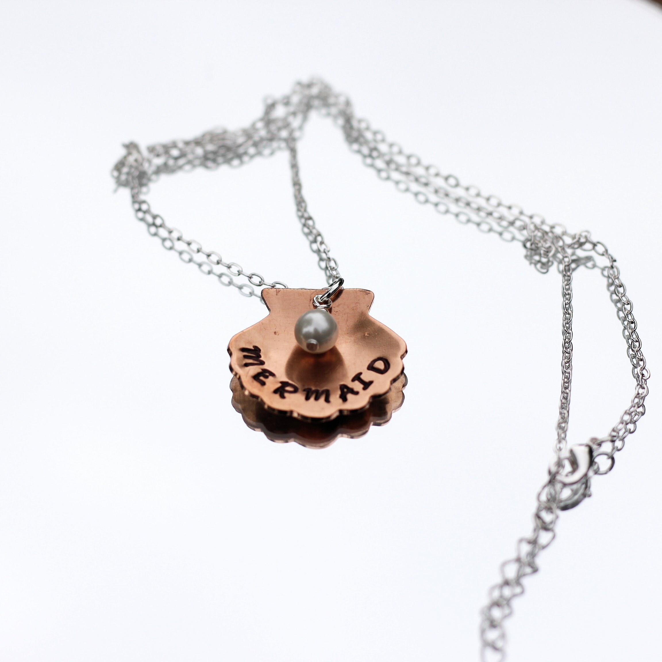 Mermaid Copper Seashell Pendant Mermaid Pendant Mermaid | Etsy