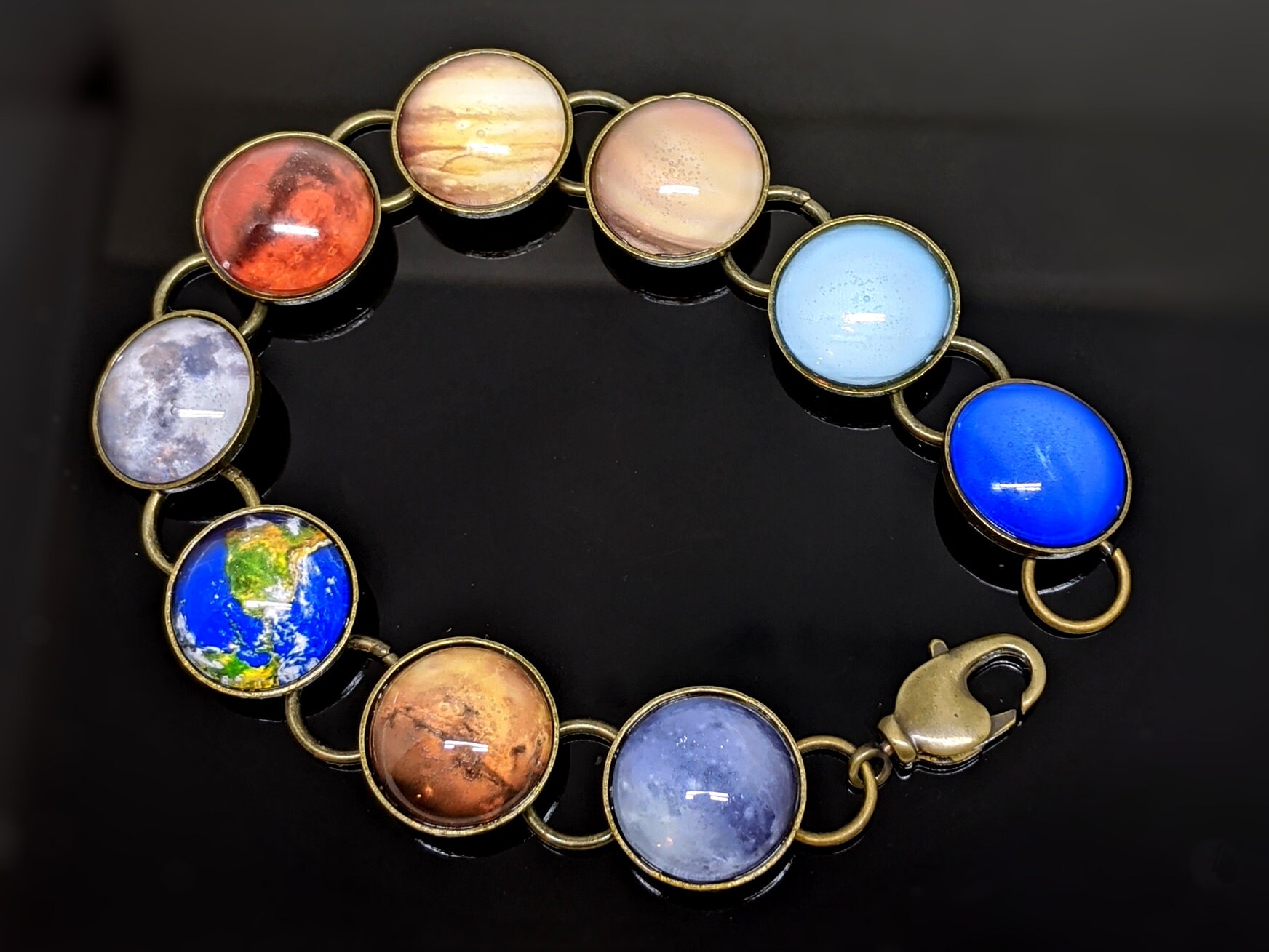 Solar System Bracelet Brass Planet Bracelet Planet Jewelry | Etsy