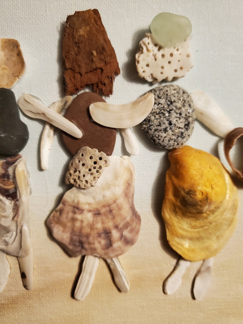 Shore Girl Friends Shell Beach Art 8x10 - Etsy