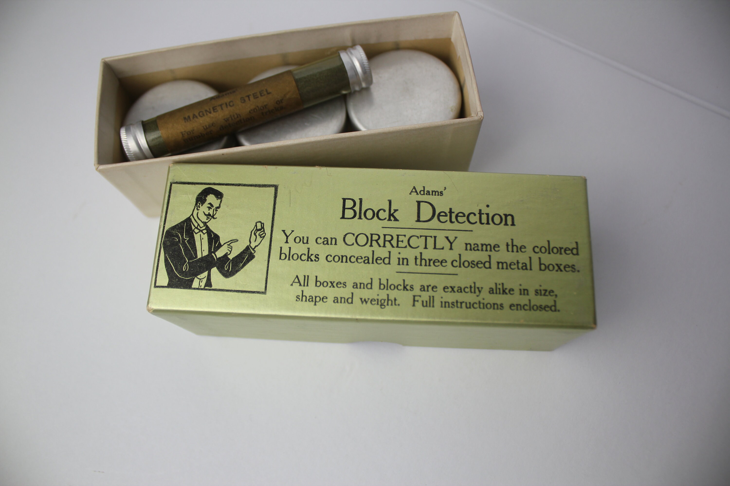Vintage Block Detection Color With Metal Powder Magic Trick Kit - Etsy