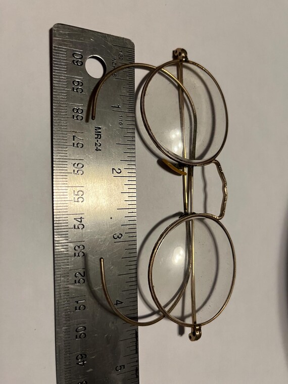 Antique Eyeglasses Art Deco Gold Tone Wire Frames Ste… - Gem