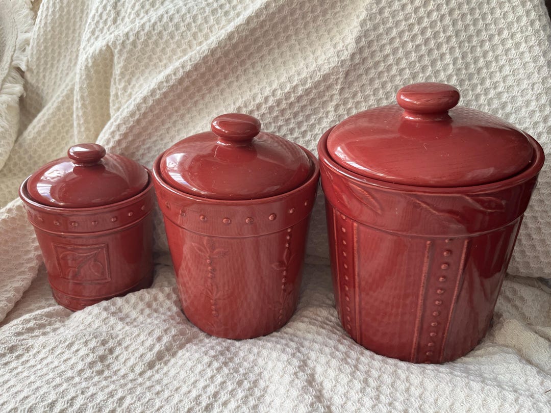 Set of 3 Vintage Sorrento Signature, Debbie Segura Design, Red ...