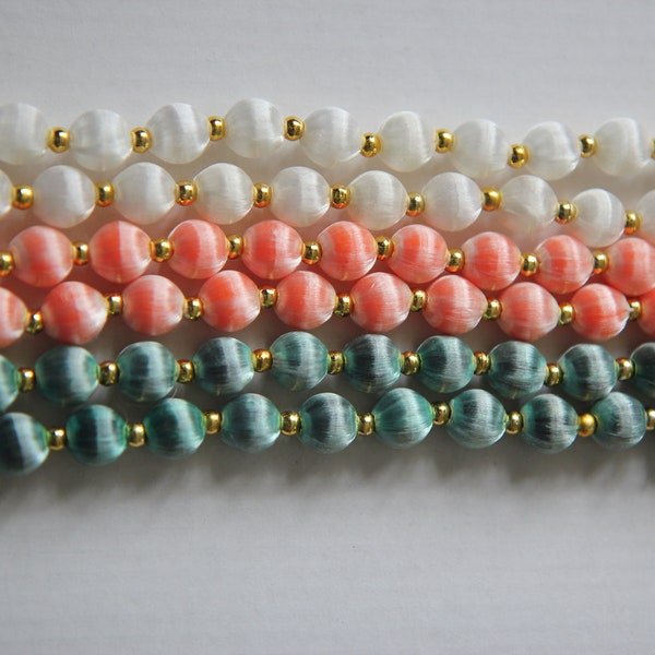 Silk Wrapped Bead Necklace - Etsy