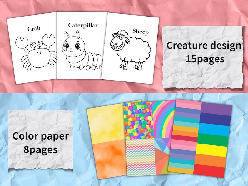 15 Designs Included! Printable Animal Collage Kit for Toddlers | Easy ...