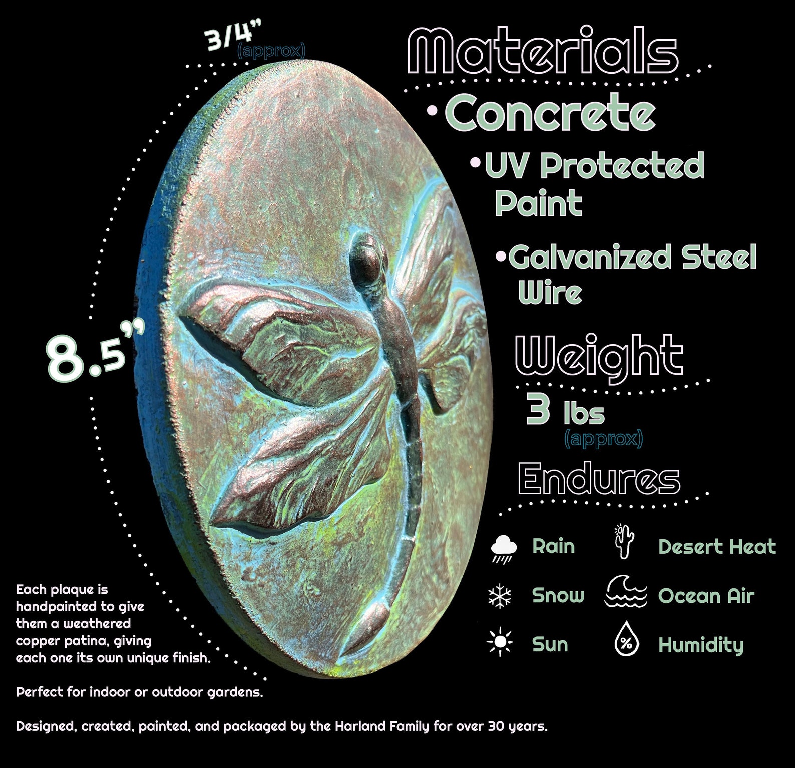 Concrete Dragonfly Garden Plaque - Etsy UK