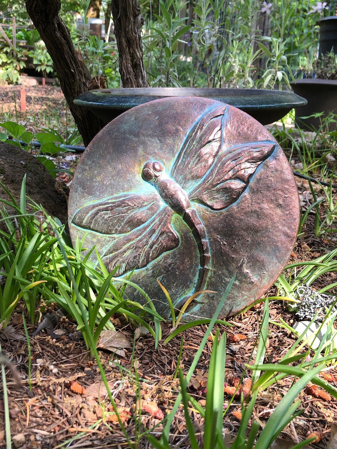 Concrete Dragonfly Garden Plaque | Etsy