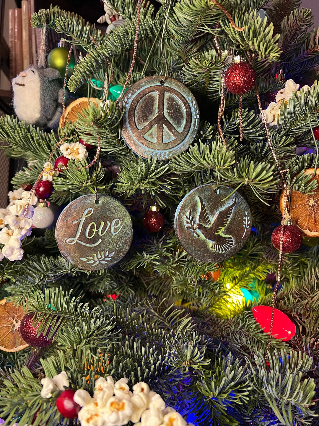 Peace, Love, Dove, Terracotta Garden Ornaments - Etsy