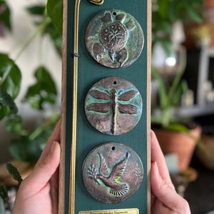 Dove, Dragonfly, and Turtle, Terracotta Garden Markers - Etsy