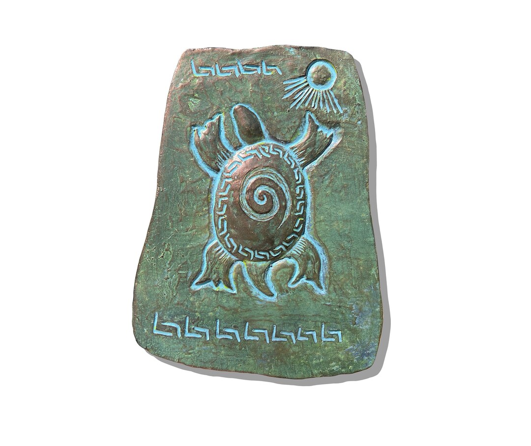 Spiral Shell Turtle Concrete Garden Plaque - Etsy