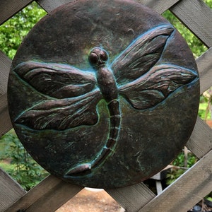 Dragonfly Concrete Garden Plaque - Etsy