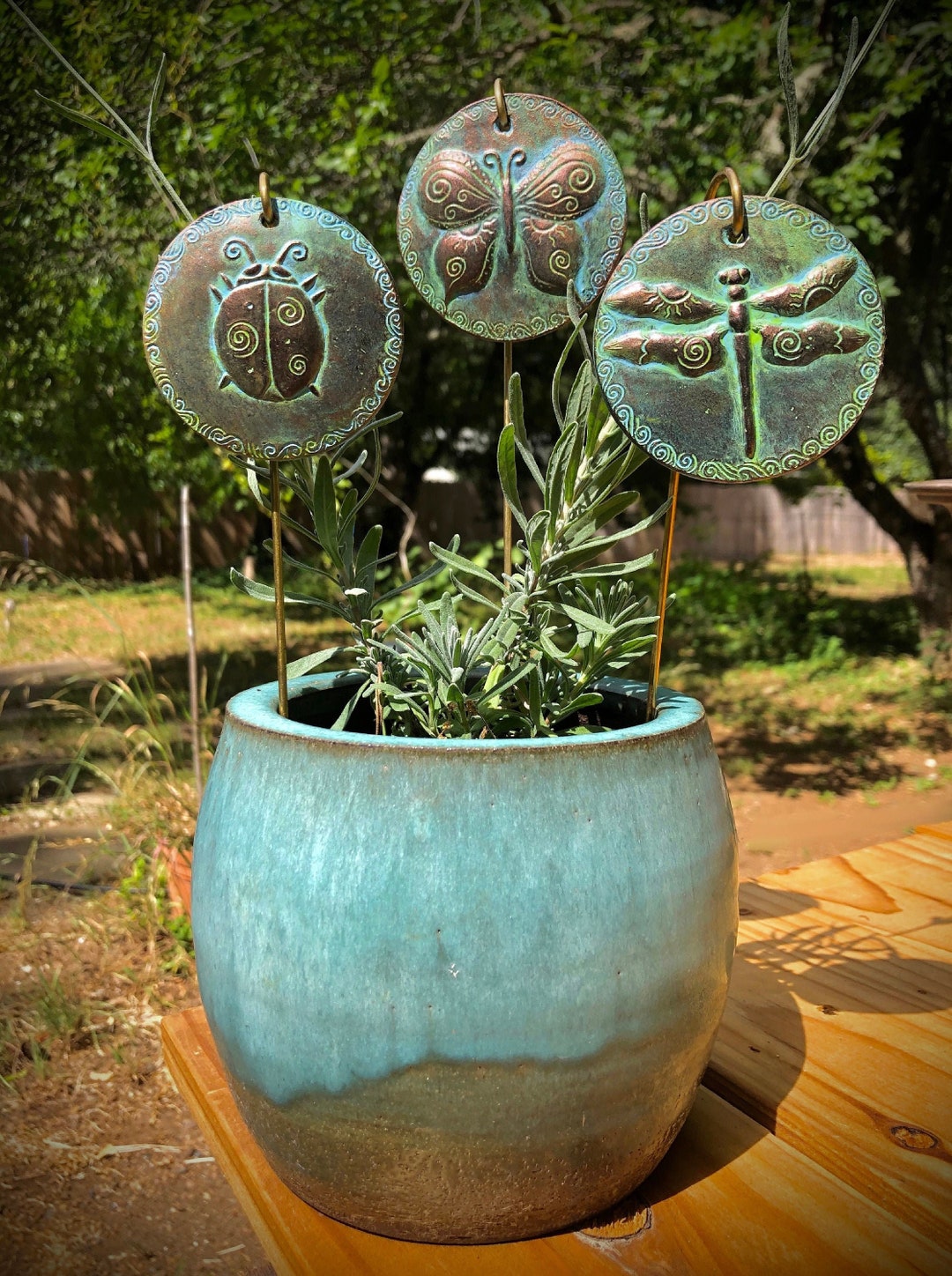 Ladybug, Dragonfly, and Butterfly Terracotta Garden Ornaments - Etsy
