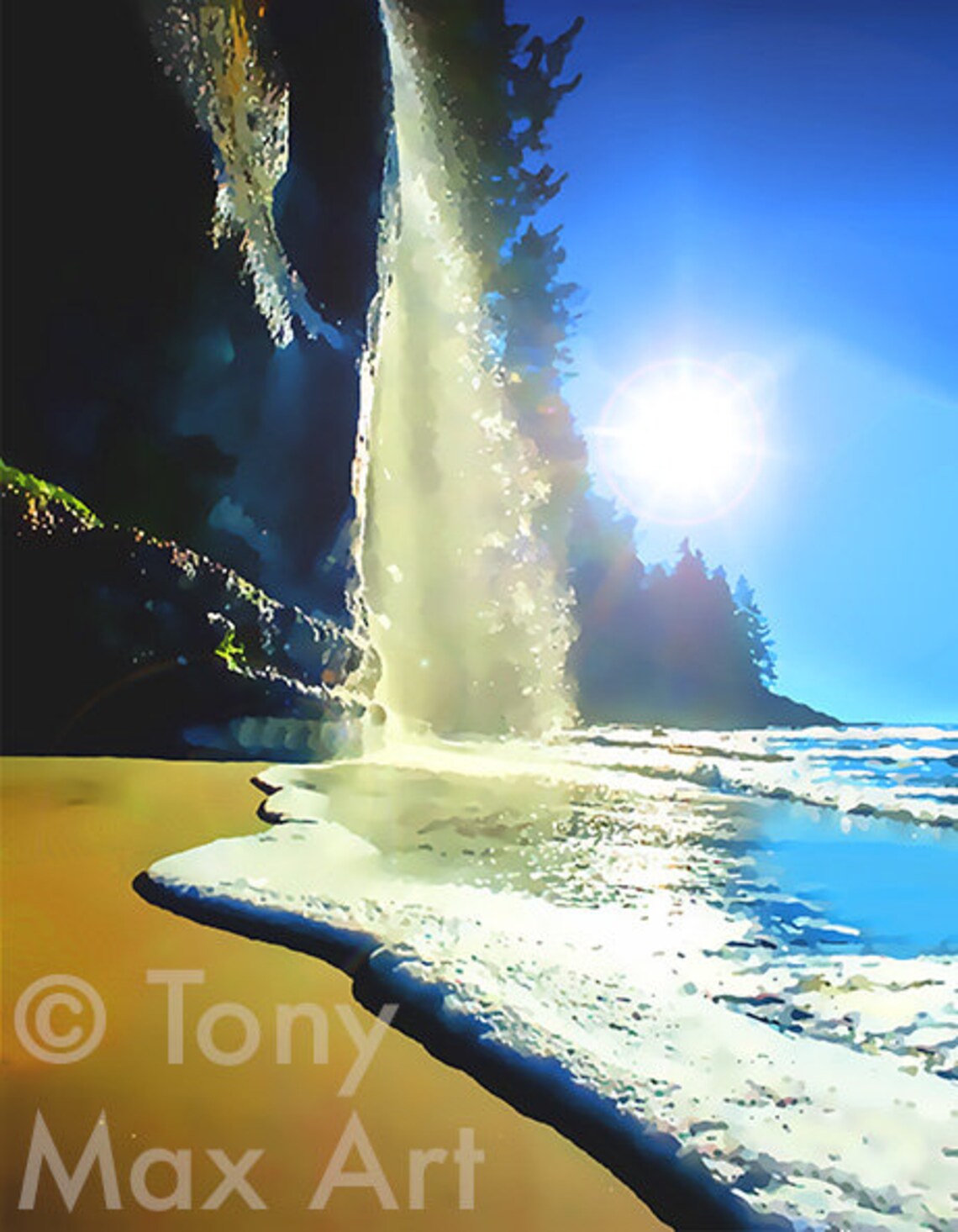 Coastal Vista 52 – Vert. British Columbia Coast Art, BC Art, BC ...