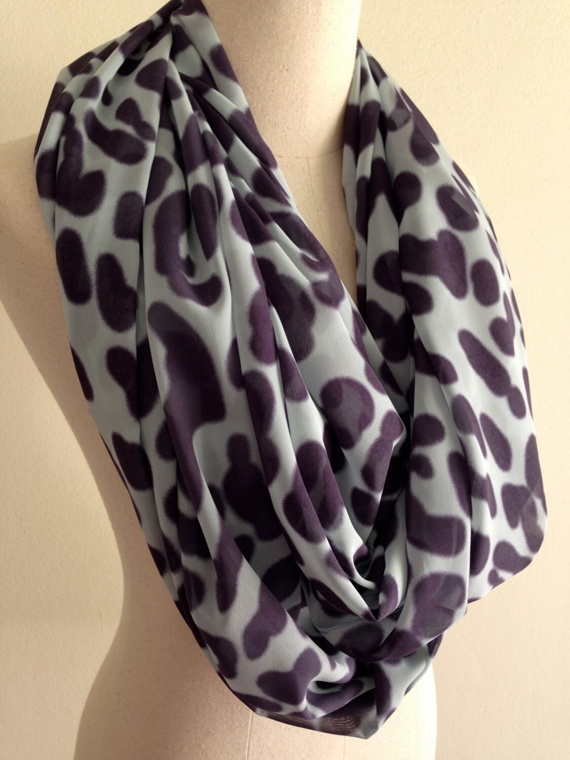 Blur Animal Print Scarf Infinity Scarf Spring Scarves | Etsy