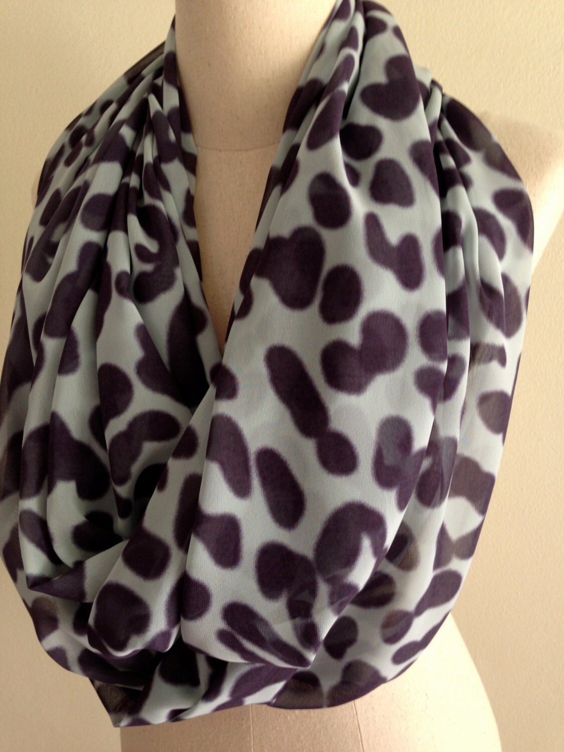Blur Animal Print Scarf Infinity Scarf Spring Scarves | Etsy