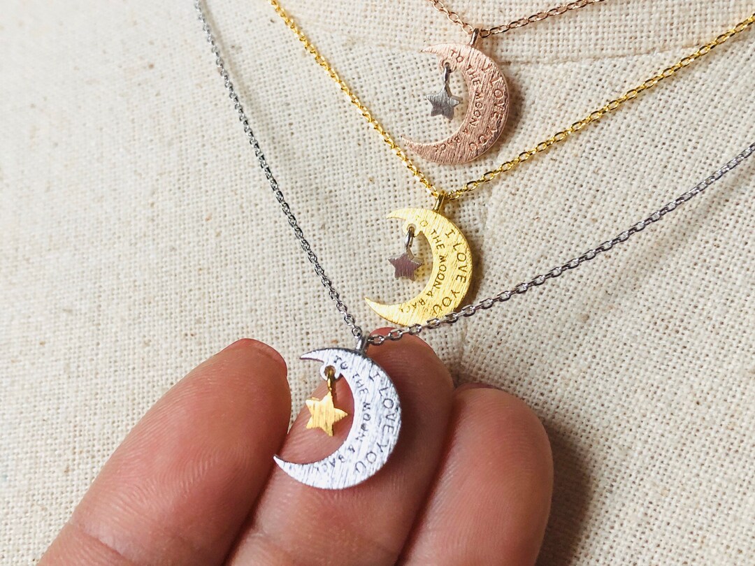 Heart and Star Necklace , 14k Gold Plated/rose Gold/silver, Dainty ...