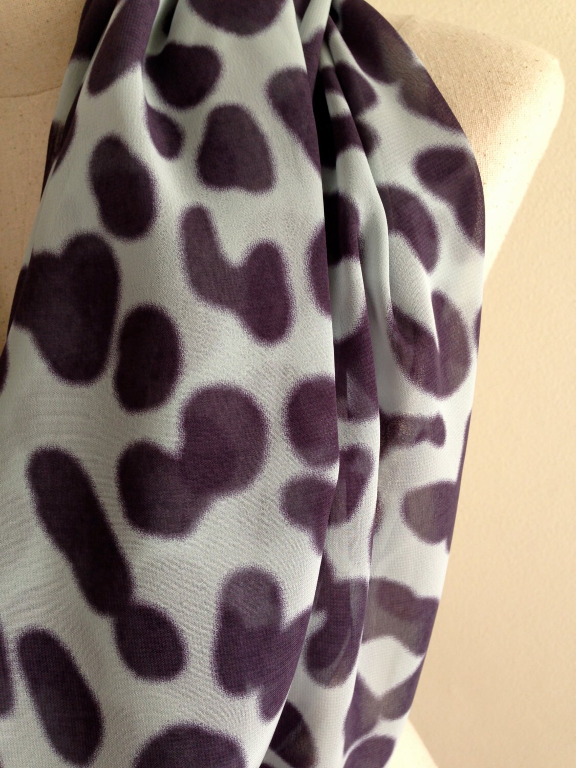 Blur Animal Print Scarf Infinity Scarf Spring Scarves | Etsy