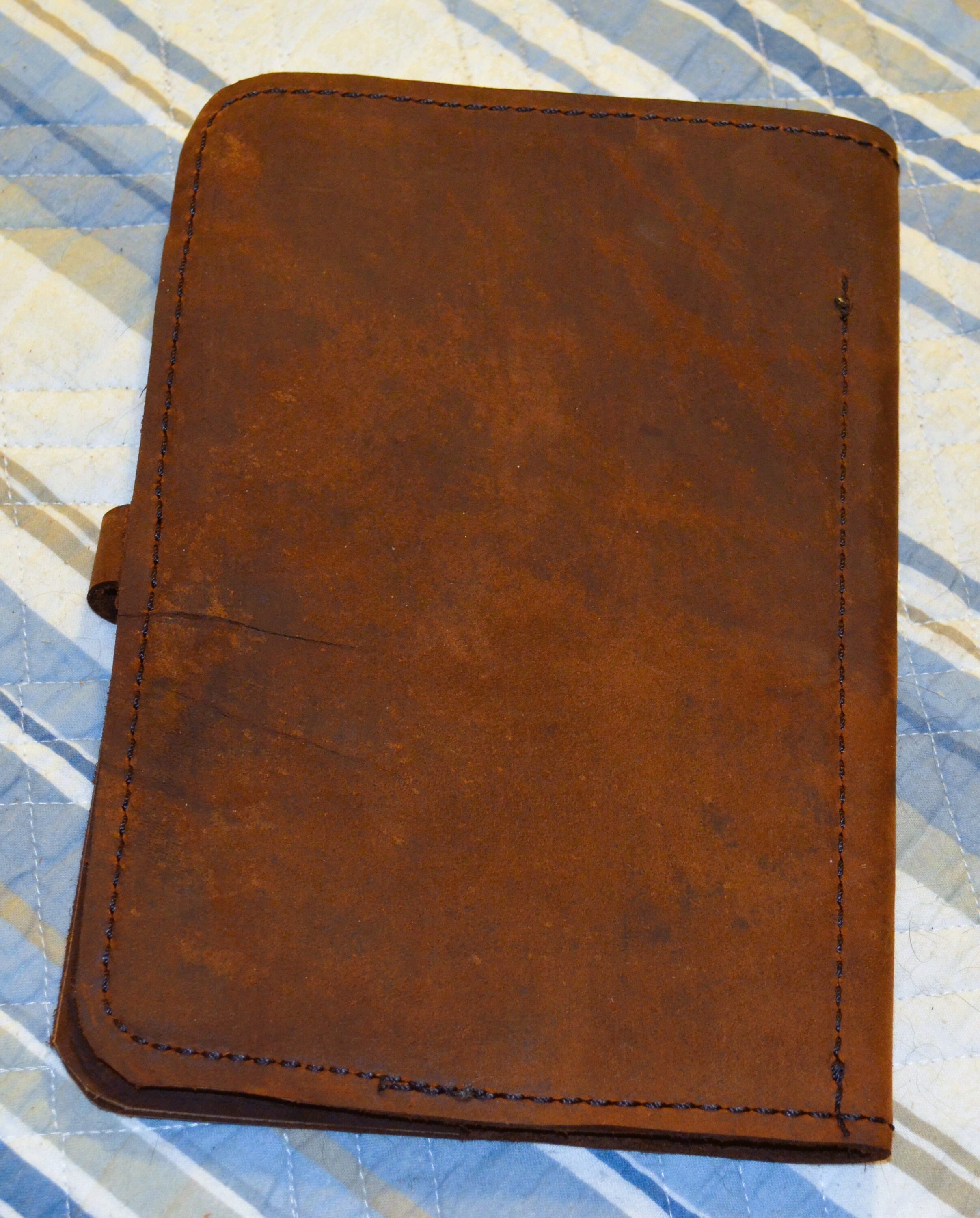 Oil Tan Leather 8x5 Pad Journal Cover Mini Legal Pad Installed ...