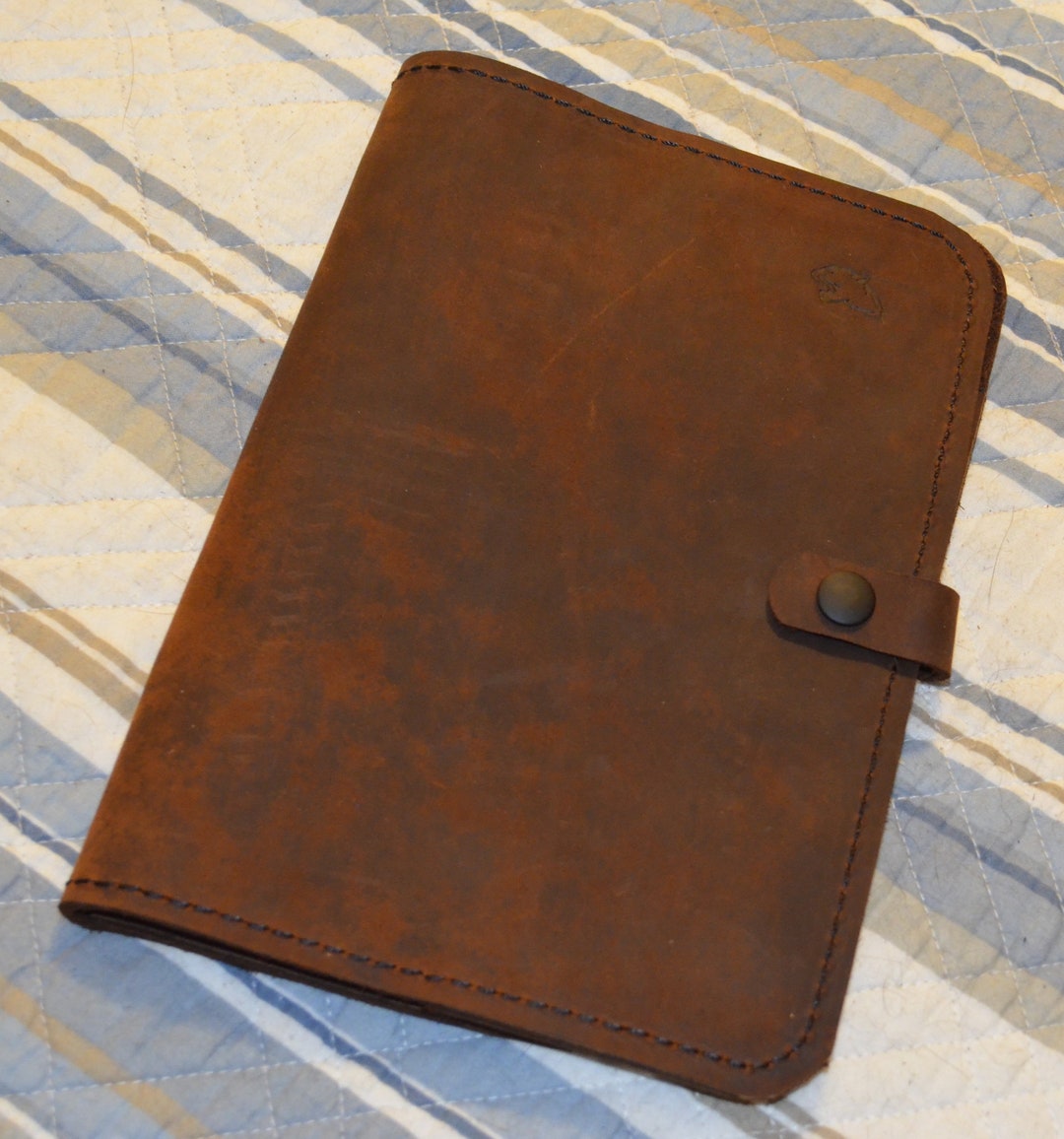 Oil Tan Leather 8x5 Pad Journal Cover Mini Legal Pad Installed ...