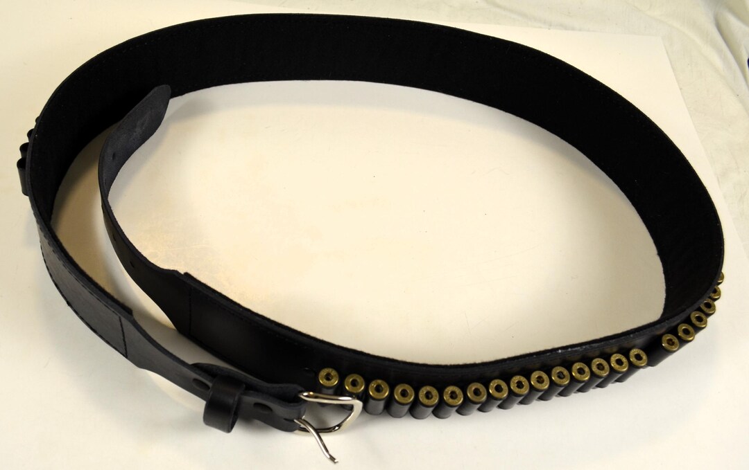 Black Leather Bandolier: 60 Round .38/.357 Caliber, Felt Lined - Etsy