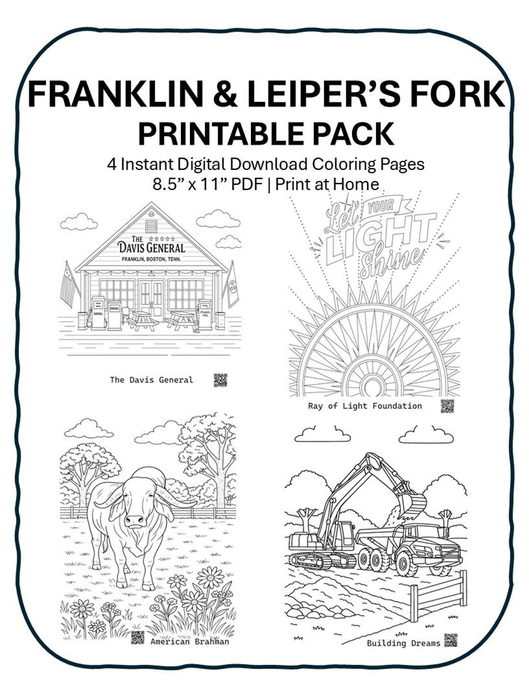 Franklin & Leiper's Fork; Davis General Store, American Brahman Cow ...
