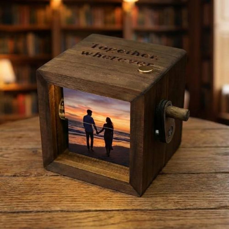 Personalized Photo Flipbook, Custom Wooden Animation Box With Light - Etsy