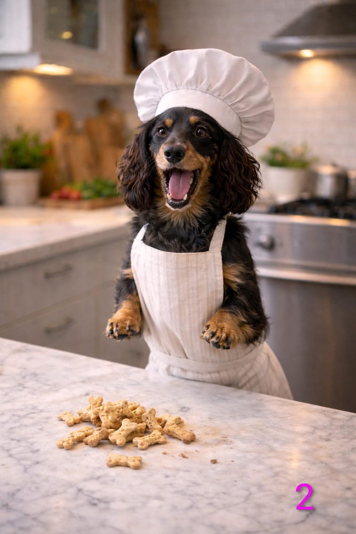 Personalized Kitchen Dog Portrait – Custom Kitchen Pet Art (digital ...