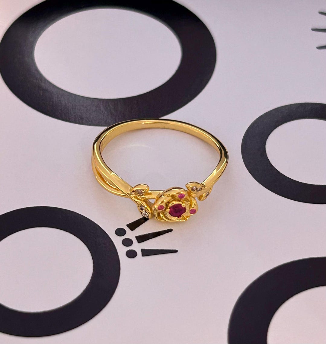 Gilded Pandora Style Ring: Fashionable Ladies' Ring With Prickly Rose ...