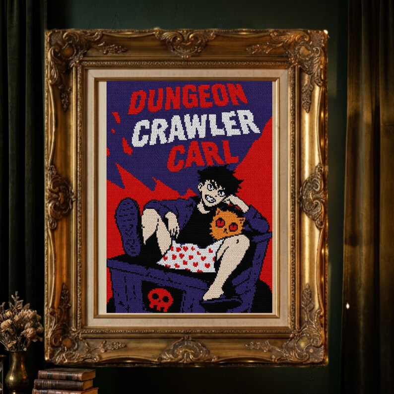 Dungeon Crawler Carl Cross Stitch Pattern PDF, Princess Donut Fan Art ...