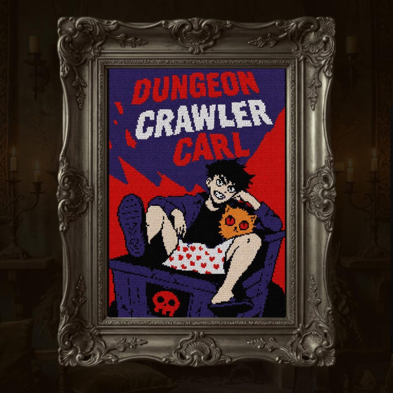 Dungeon Crawler Carl Cross Stitch Pattern PDF, Princess Donut Fan Art ...