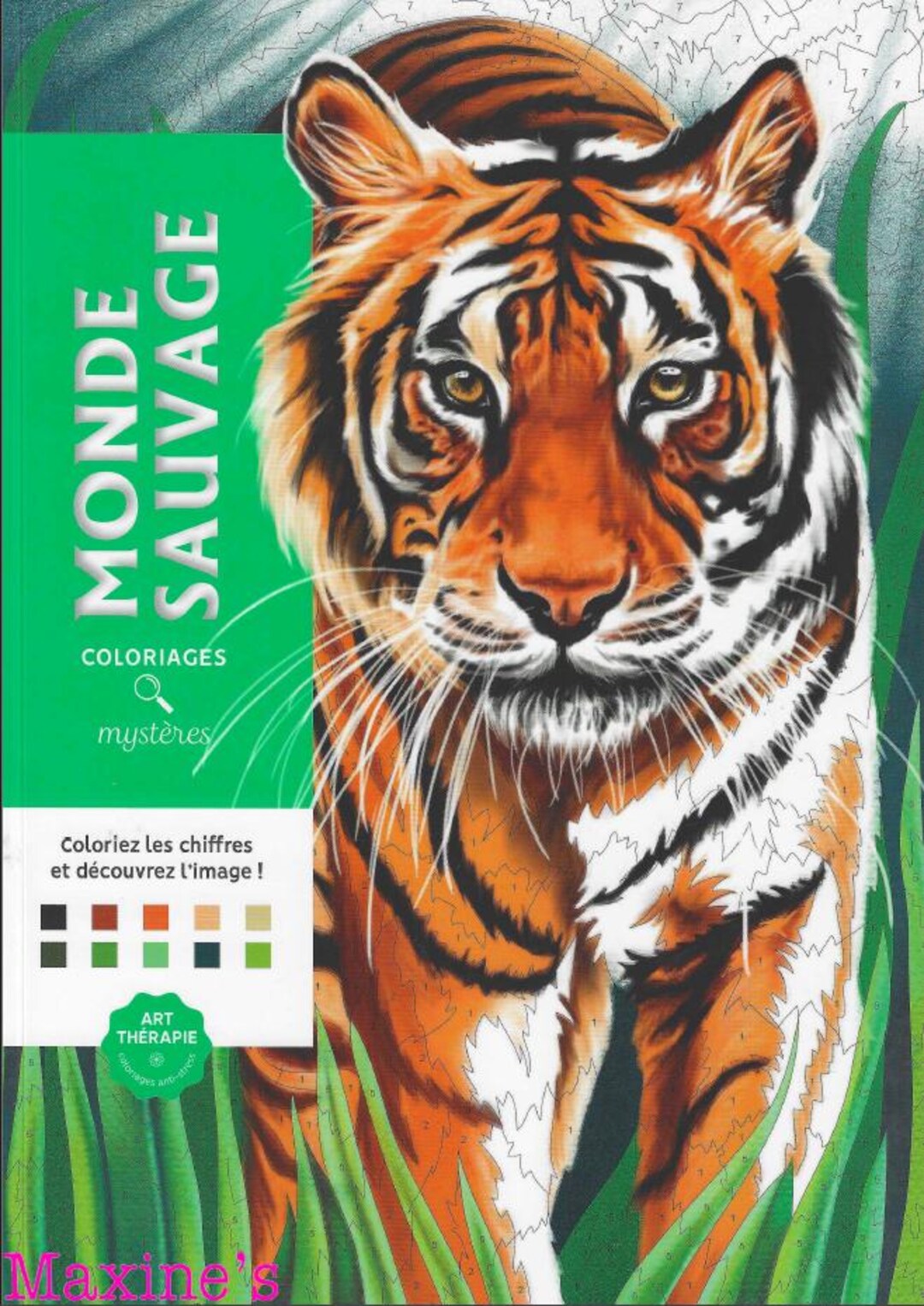 Tiger Color by Number Coloring Page, Jungle Tiger Printable Coloring ...