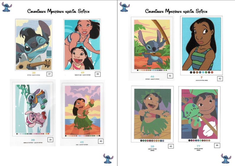 Disney Lilo and Stitch Color by Number Coloring Book for Adults and ...