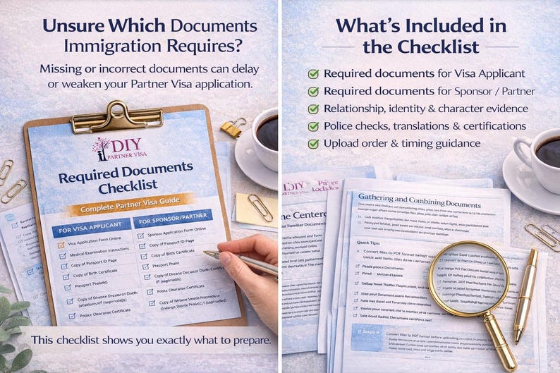 Required Documents Checklist - Australian Partner Visa - Step-by-step ...