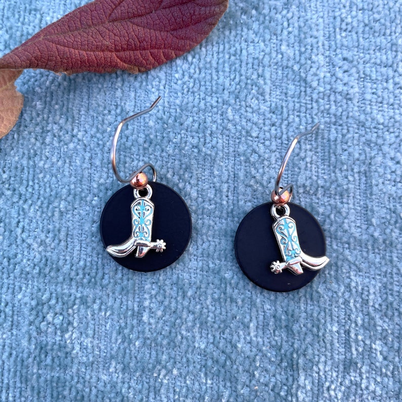 Western Cowgirl Chic Boot Earrings - Etsy