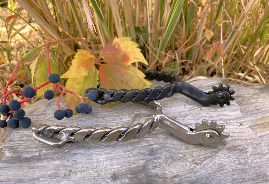 Braided Rope Design Craft Spur Silver or Black - Etsy
