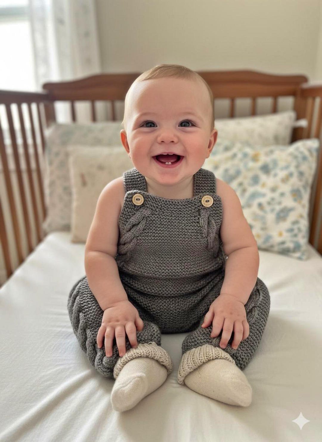 Hand-knitted Wool Blend Baby Romper: Long-legged Newborn Outfit - Etsy