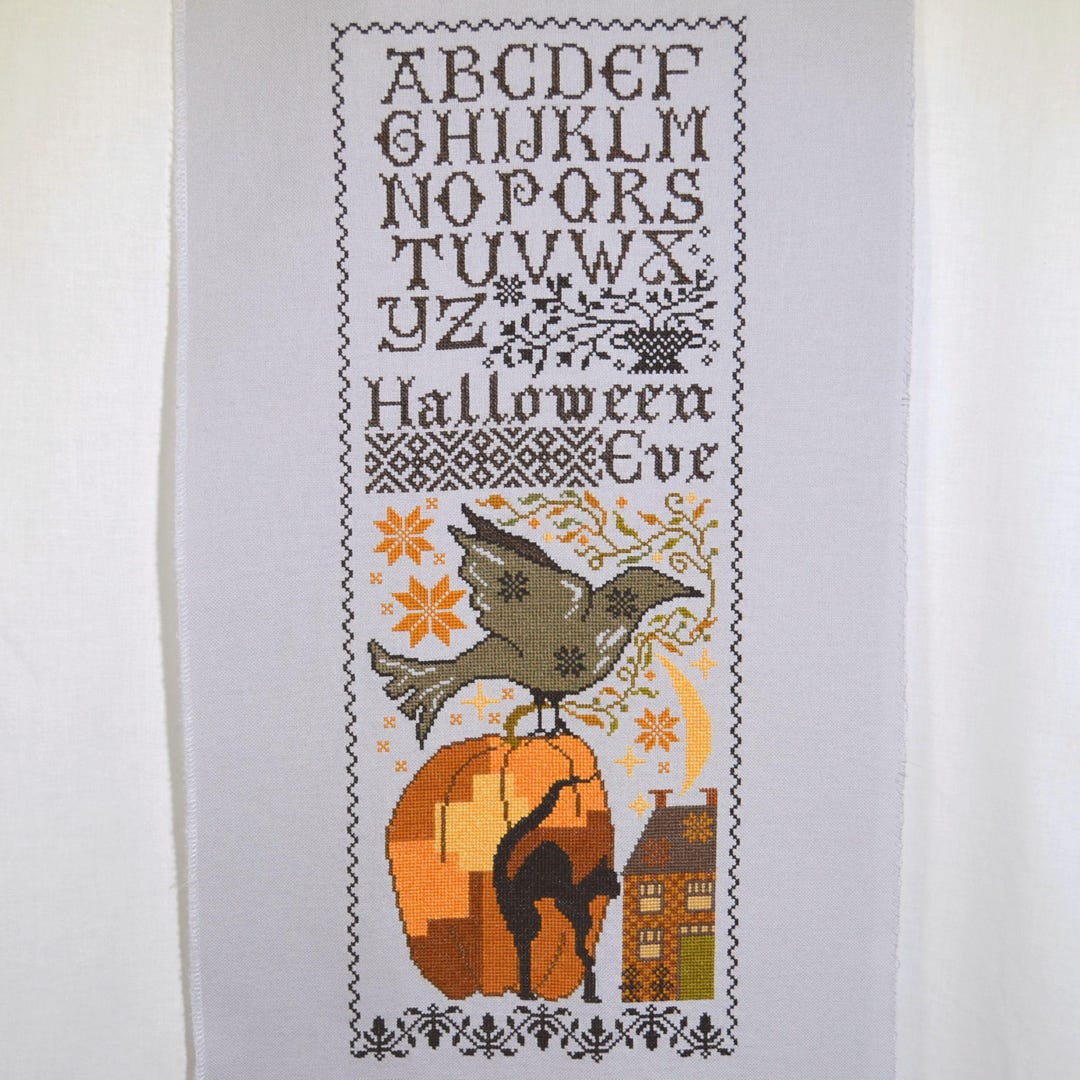 Halloween Eve Alphabet Finished Completed Cross Stitch - Etsy