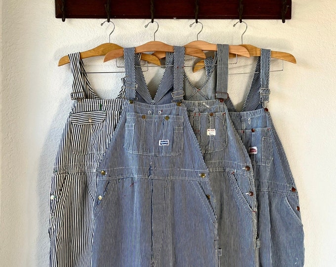 Vintage Hickory Stripe Overalls - Etsy
