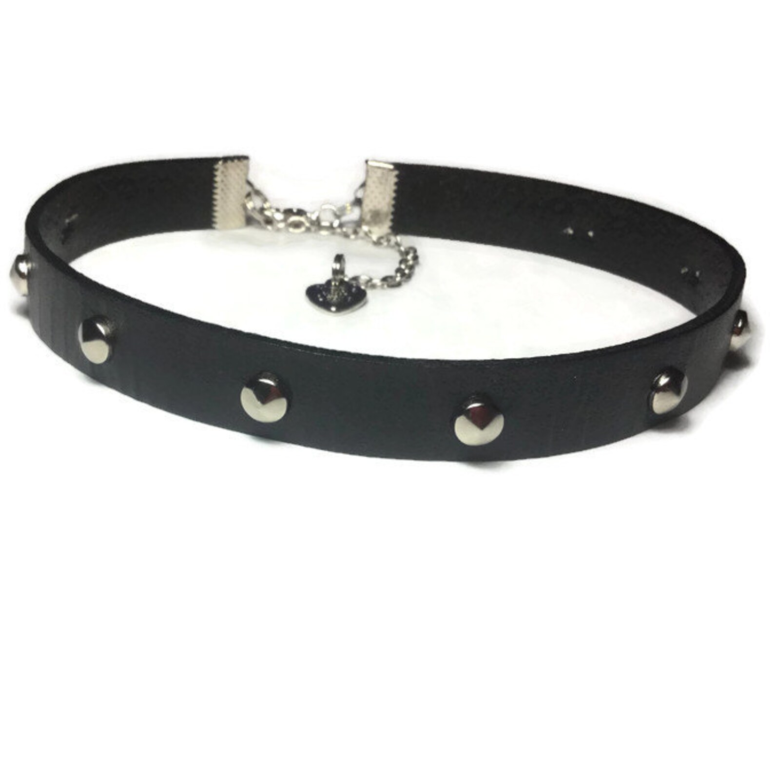 Leather Necklace Black Leather Choker Punk Choker Rocker | Etsy