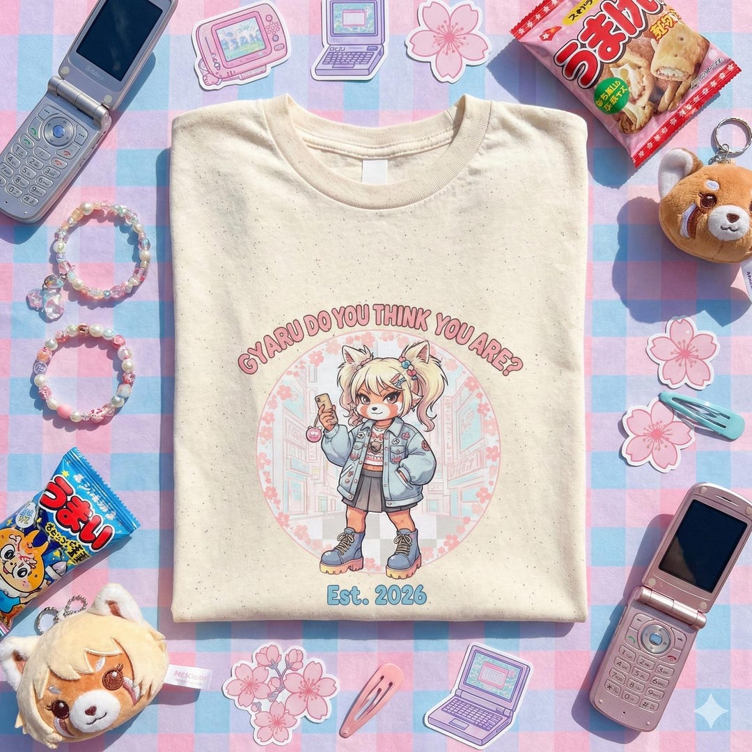 Y2K Anime Chibi Girl Shirt, Heisei Retro Aesthetic Graphic Tee, Kawaii ...