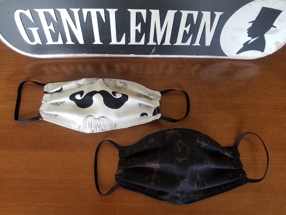 Mustache Face Mask/reversible Face Mask/washable Face | Etsy