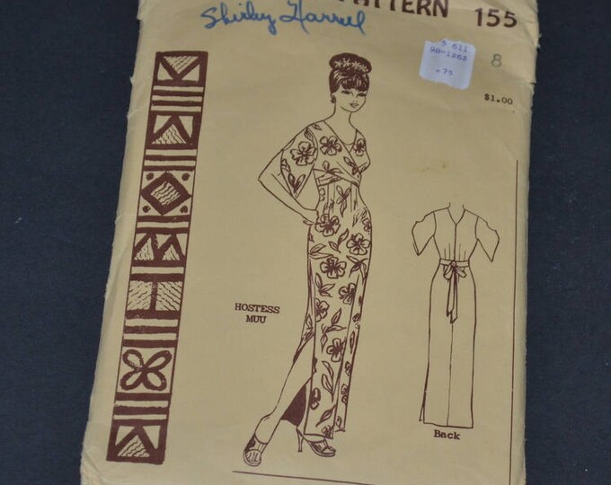 Polynesian Sewing Pattern 155 Hawaii Misses One-piece Dress 70s ...