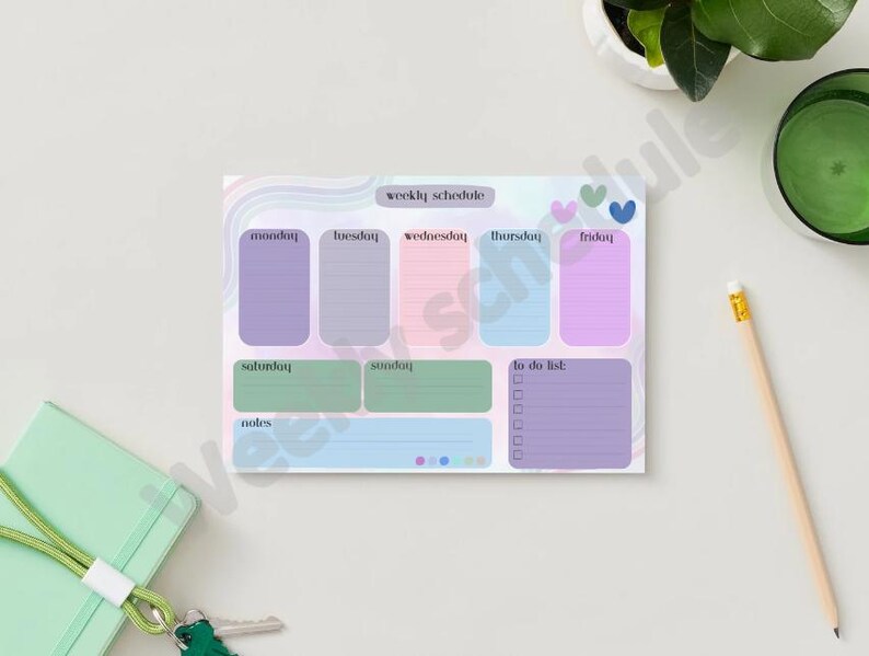 Pastel Weekly Planner Printable - Etsy