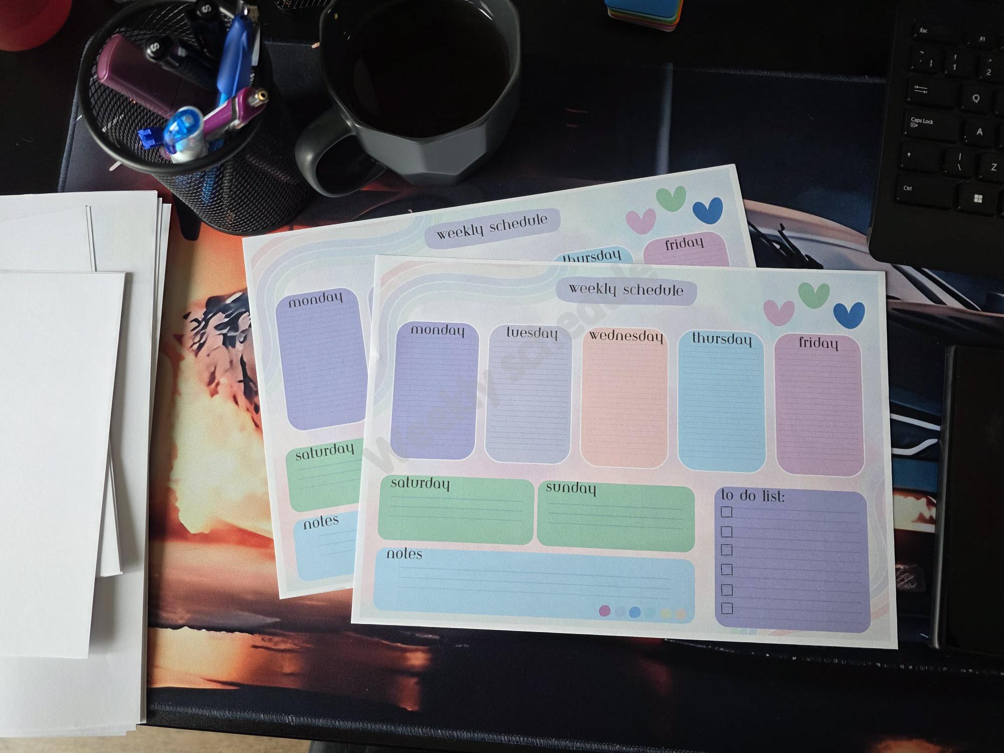 Pastel Weekly Planner Printable - Etsy