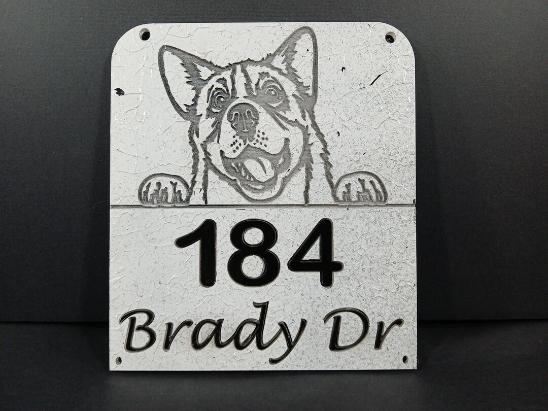 Personalized Customized Dog Design House Address Sign, Pet Lovers Home ...